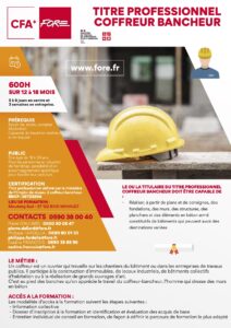 TITRE PROFESSIONNEL COFFREUR BANCHEUR - CFA+FORE